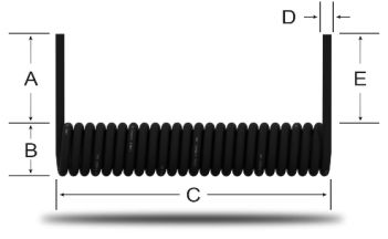 PCE186 - Power Coiled Cord 18 Gauge with 6 Conductors - No Shield