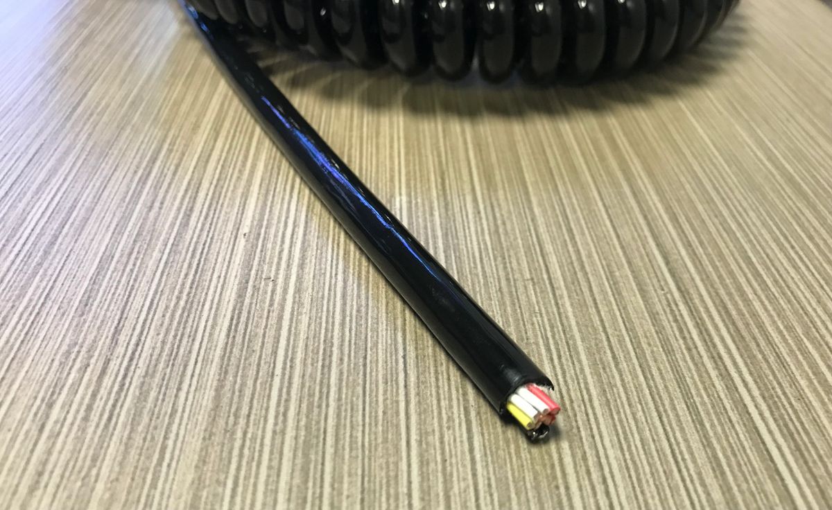 EC2210 - Electronic Coiled Cord 22 Gauge with 10 Conductors - No Shield