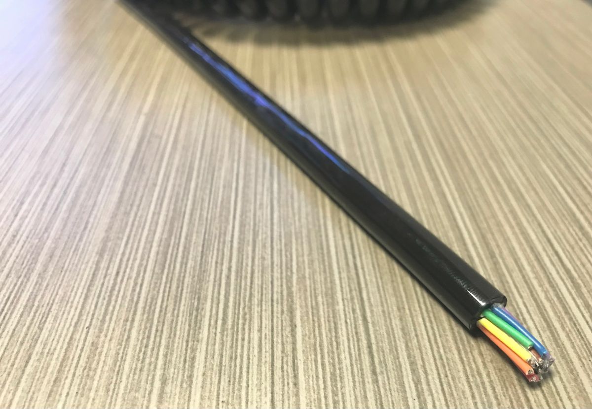 EC228 - Electronic Coiled Cord 22 Gauge with 8 Conductors - No Shield