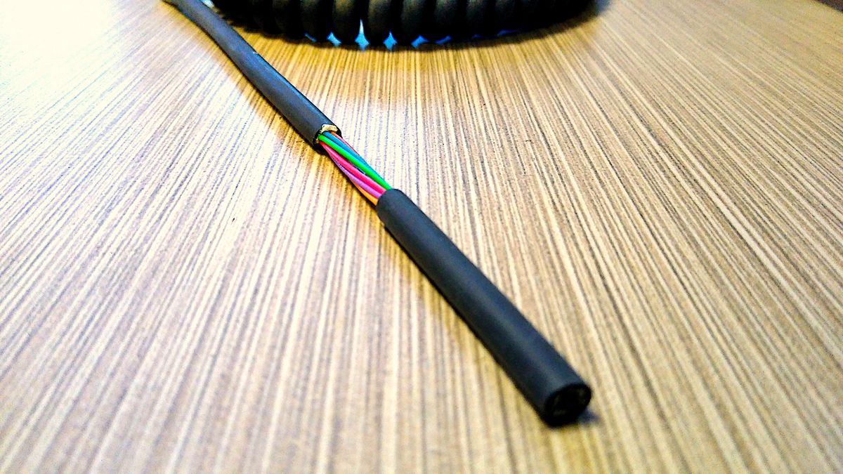 EC269 - Electronic Coiled Cable Cord 26 Gauge with 9 Conductors - No Shield