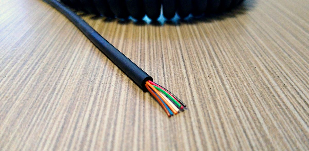 EC307 - Electronic Coiled Cord 30 Gauge with 7 Conductors - Non Shielded