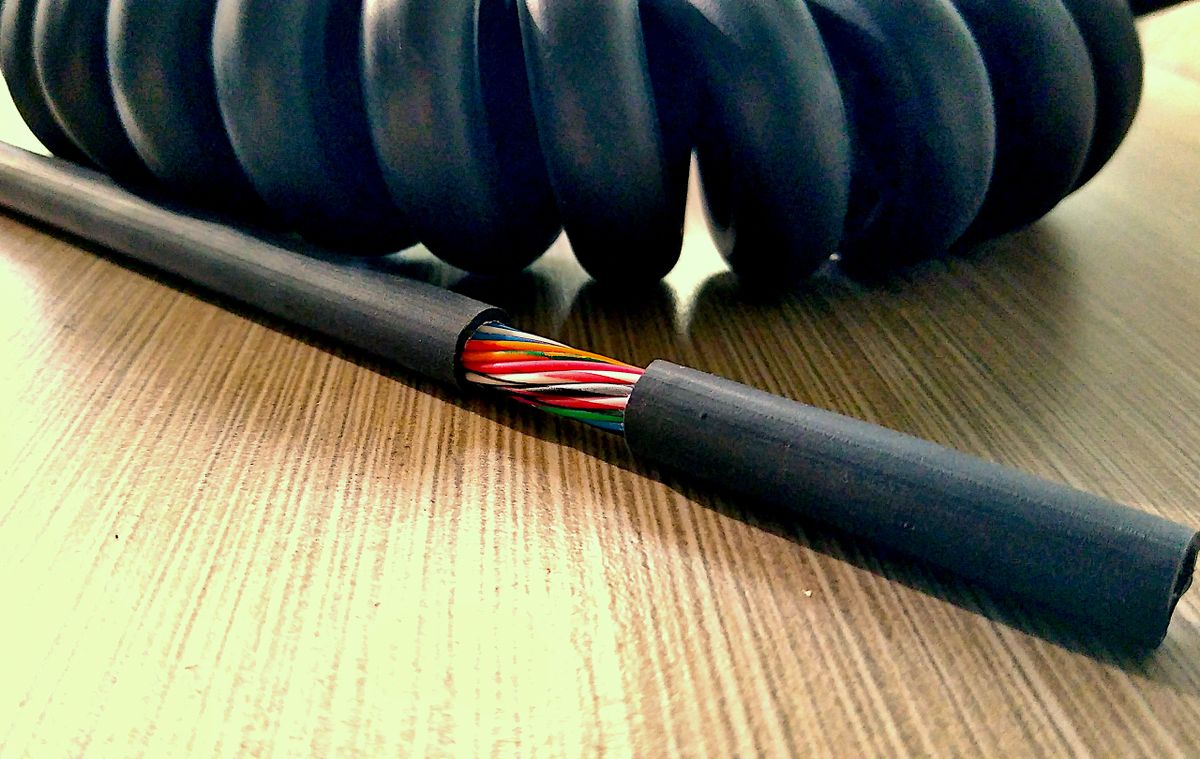 EC2425 - Electronic Coiled Cord 24 Gauge with 25 Conductors - No Shield