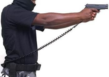 Tactical Pistol Lanyard - NON-ELECTRIC COIL CORDS - NEC100