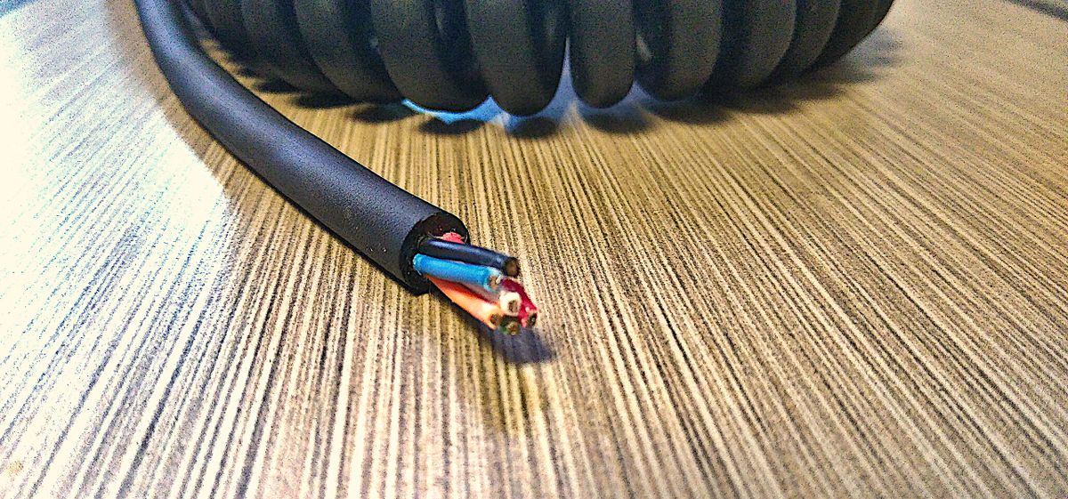 PCE168 - Power Coiled Cord 16 Gauge with 8 Conductors - No Shield - 10 ...