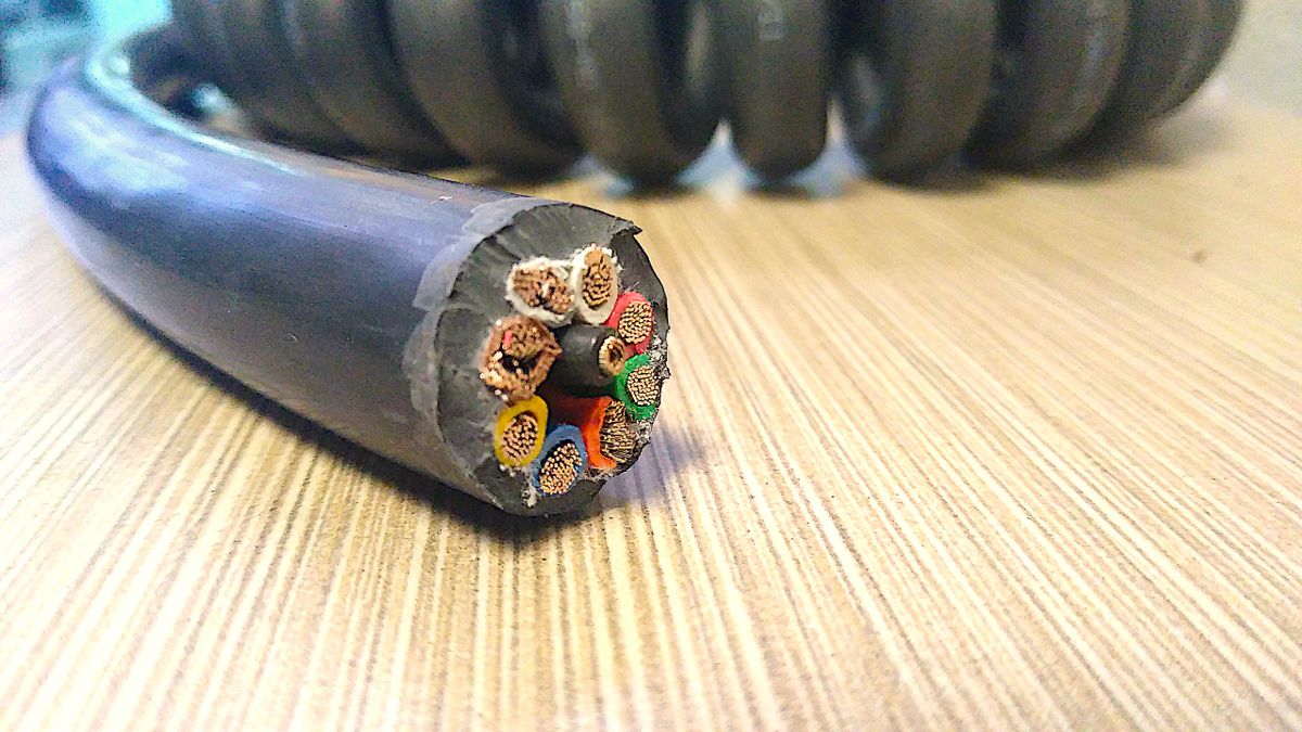 PCO129 - Power Coiled Cord 12 Gauge with 9 Conductors - No Shield - 600 ...