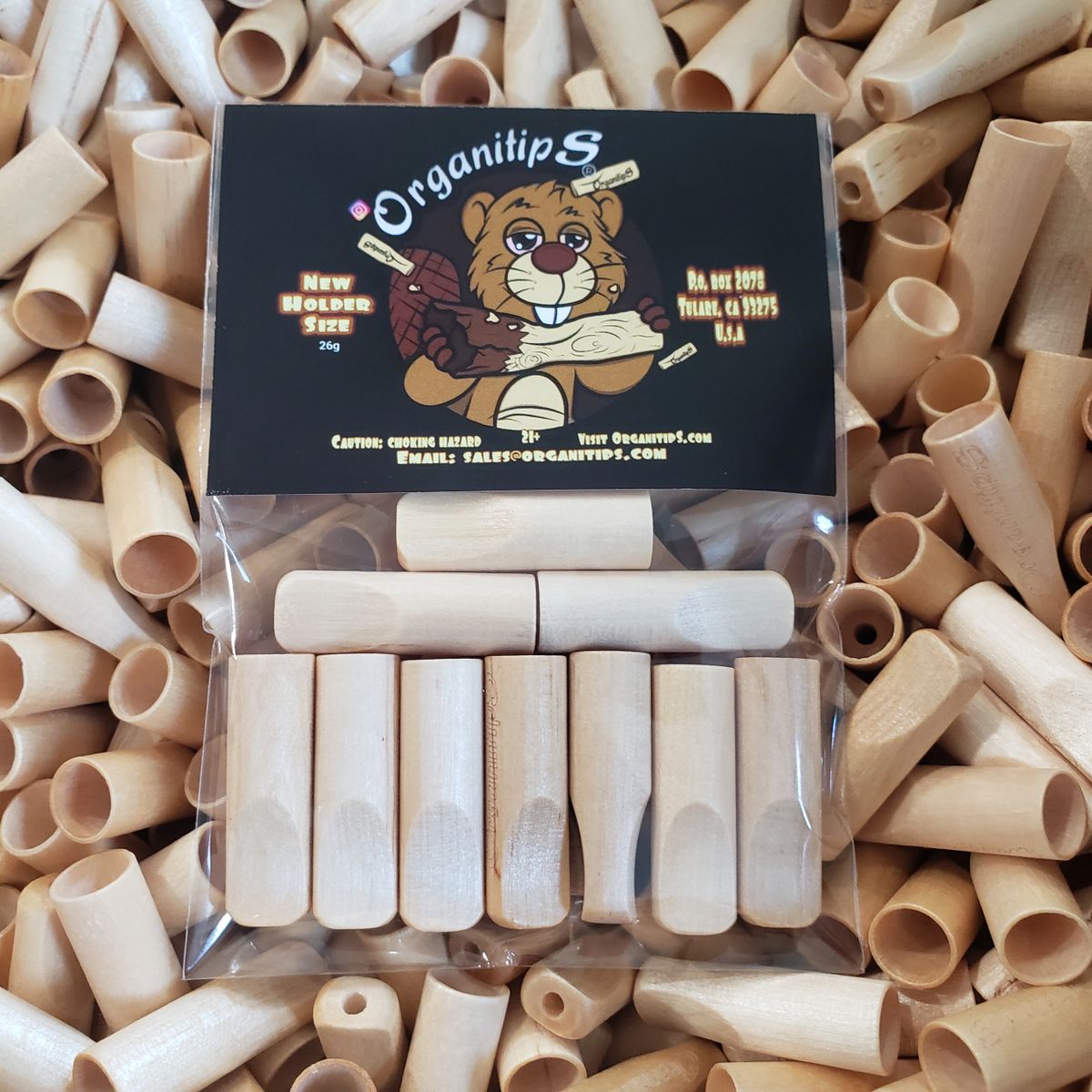 New OrganitipS® Holder size Wood Rolling Tips (10pcs) 10mm 26 Gauge ...