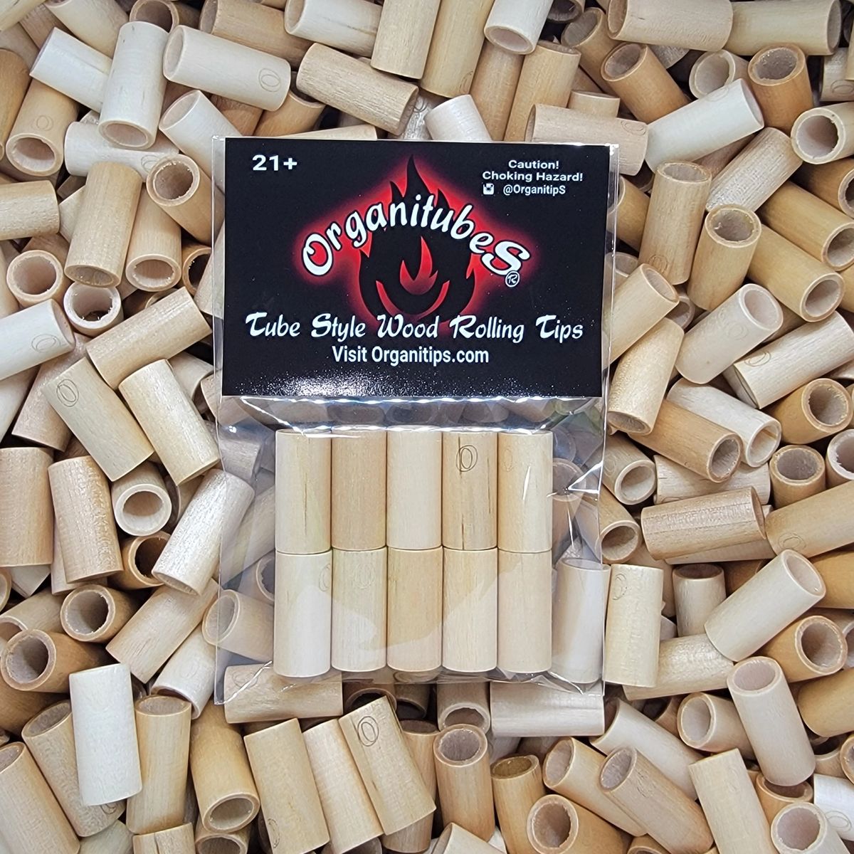 Organitubes ® Pro Size 11mm Tube Style wood rolling tips. 10 pcs