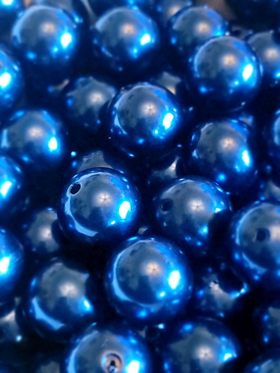 20mm Metallic Royal Blue Bead