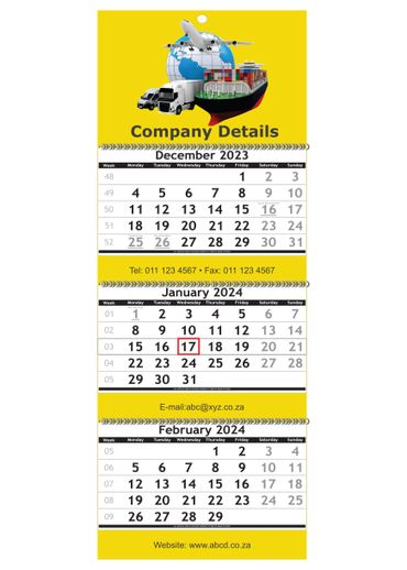 Freight Calendars - Millionaire Printers