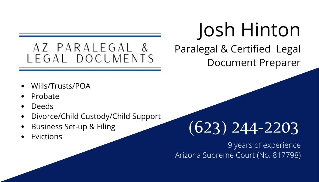 Estate Planning, Family Law, Probate, etc. | AZ Paralegal & Legal Documents