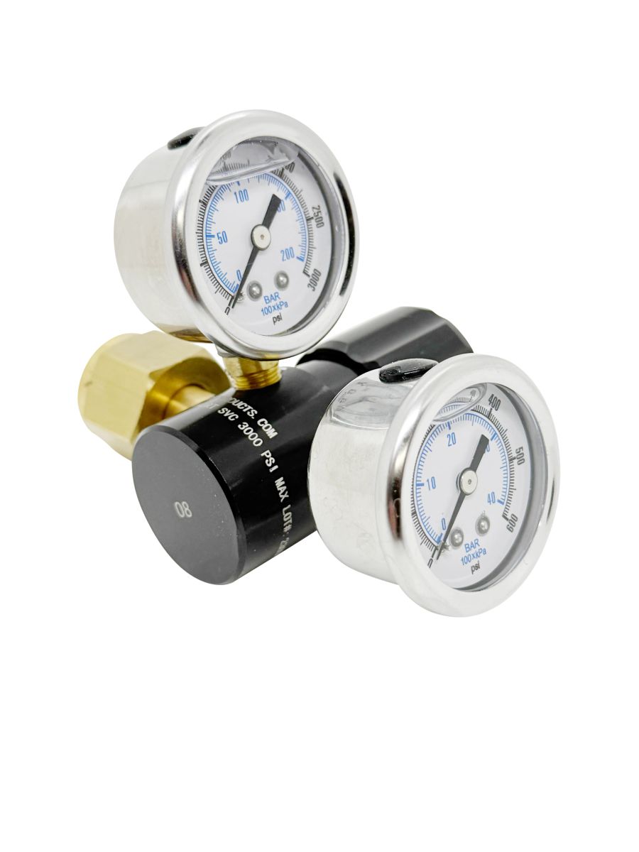 Series 3000 High Flow Regulator 0-475PSI, Liquid Filled Gauges