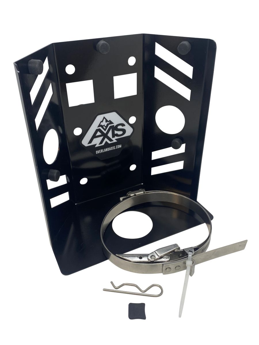 5 LB Stainless Propane Tank Vehicle Mount Bracket, Black