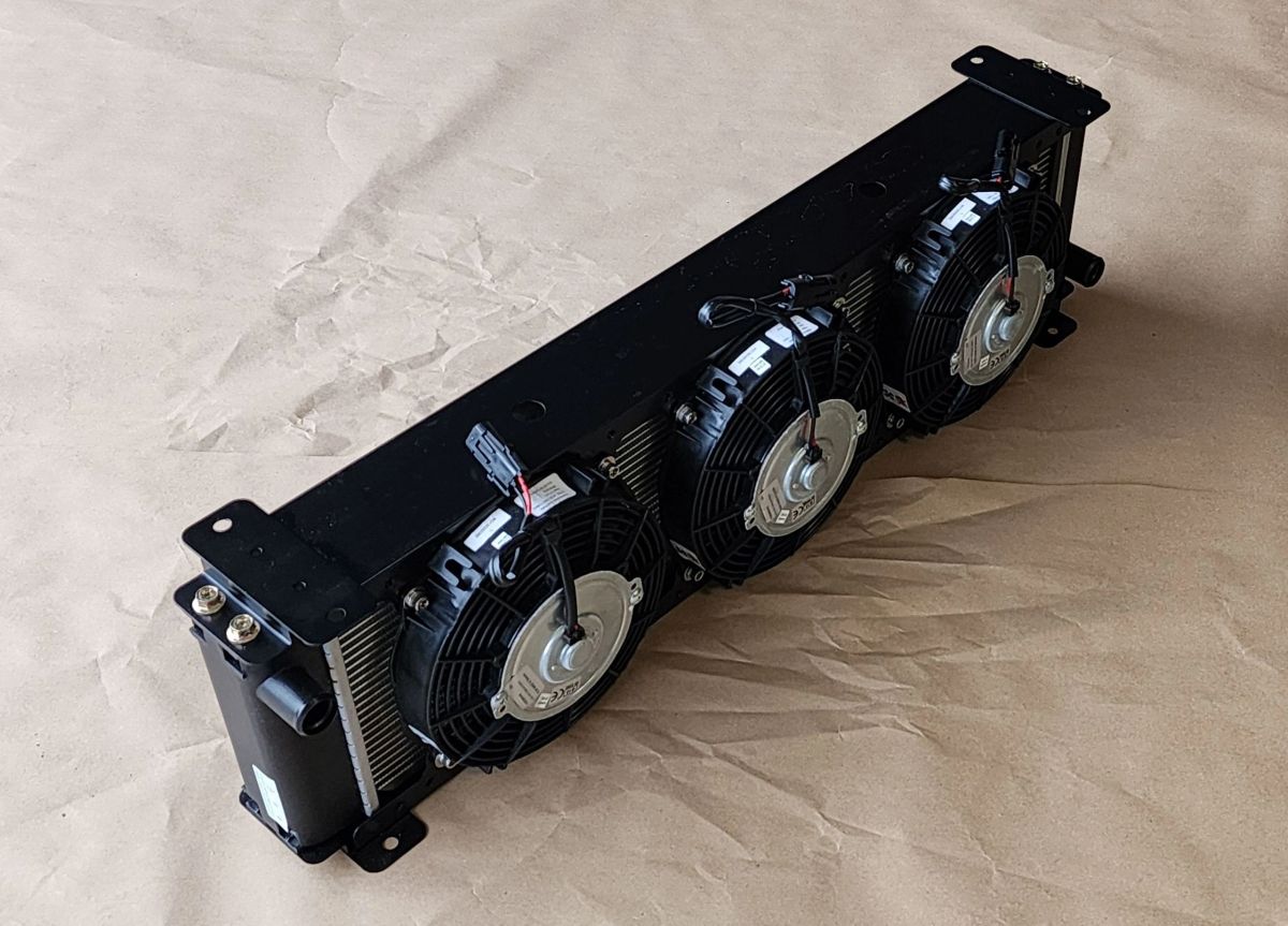 Triple 12V Fan Intercooler Radiator Heat Exchanger 32"x9"x3" with 1 ...