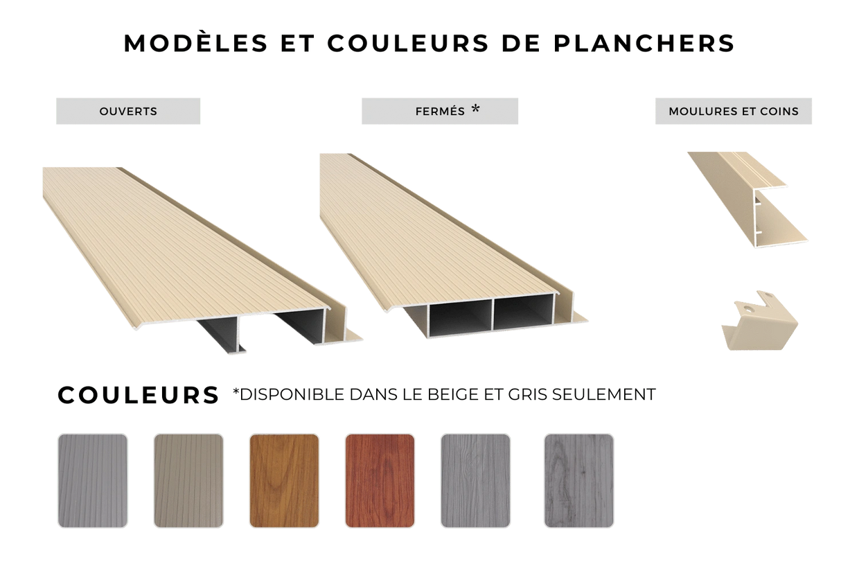 Plancher, Aluminium - Aludex | Rampes et Balcons - Montréal, Québec