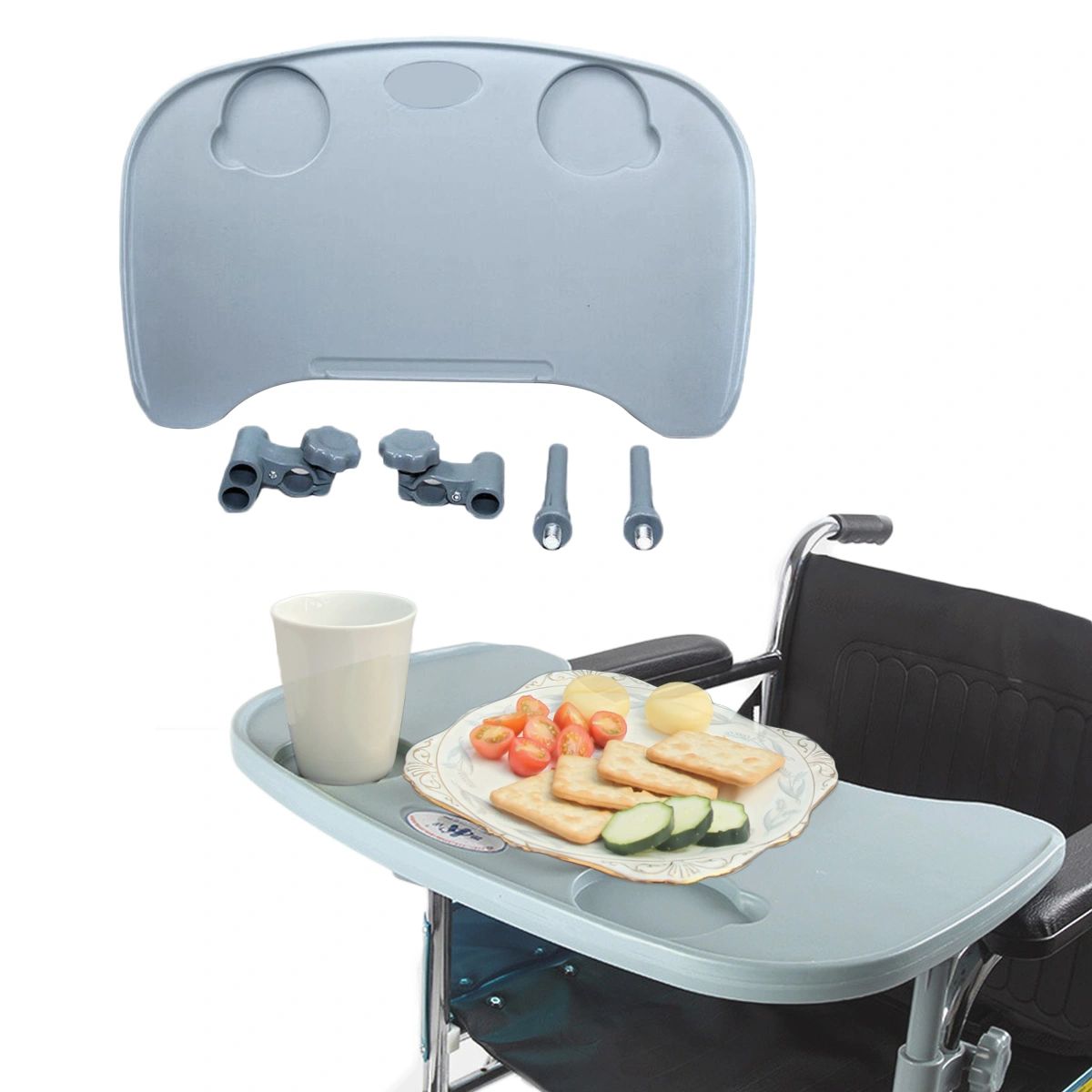 Wheelchair Tray Table - Removable Wheelchair Desk Lap Board Eating Aid ...