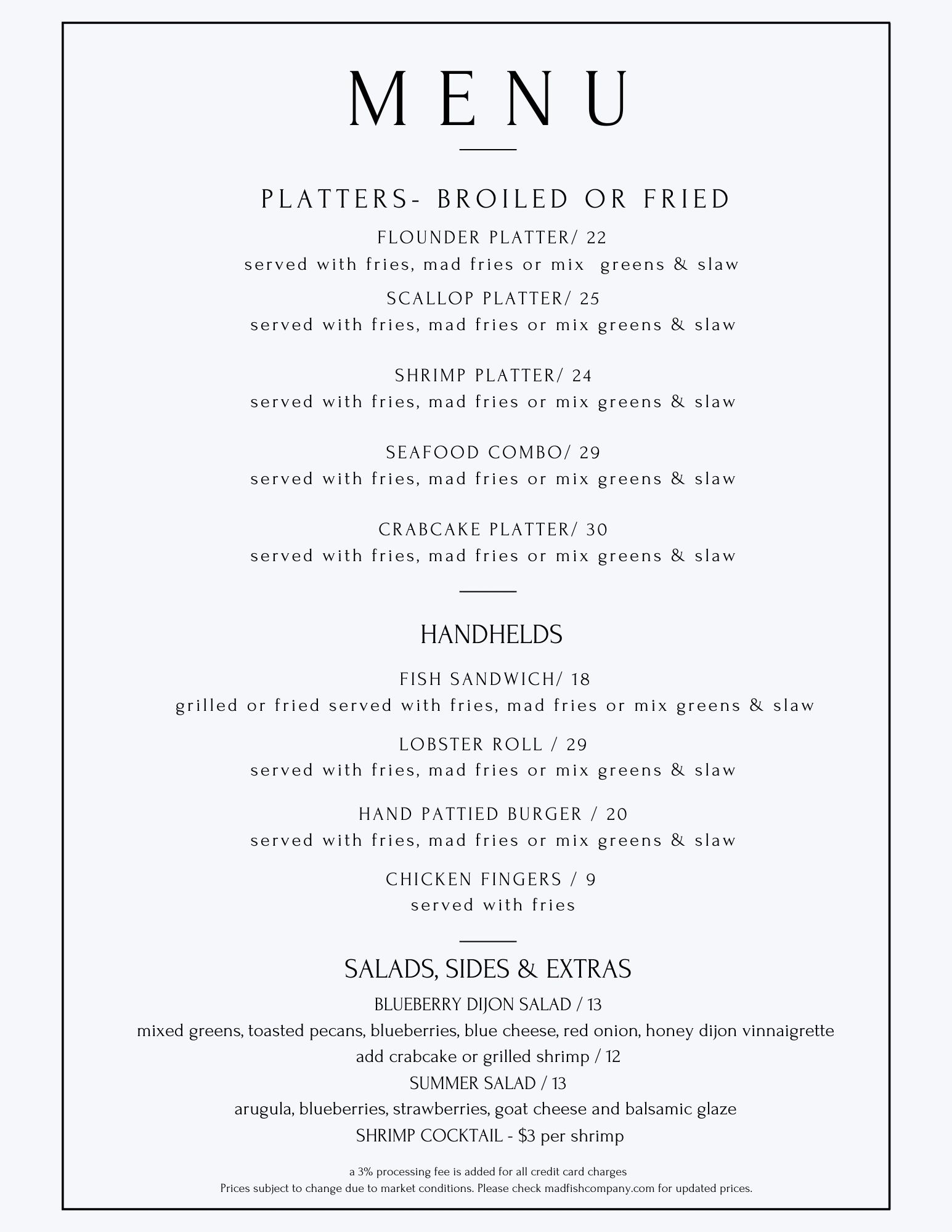 Mad Fish Co - Seafood Restaurant, Local Seafood