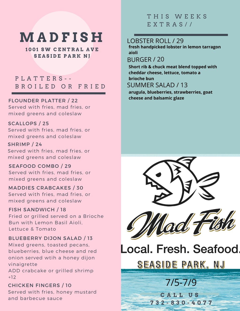 Mad Fish Co - Seafood Restaurant, Local Seafood