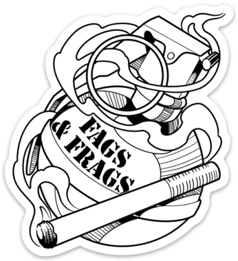 Fags & Frags Sticker
