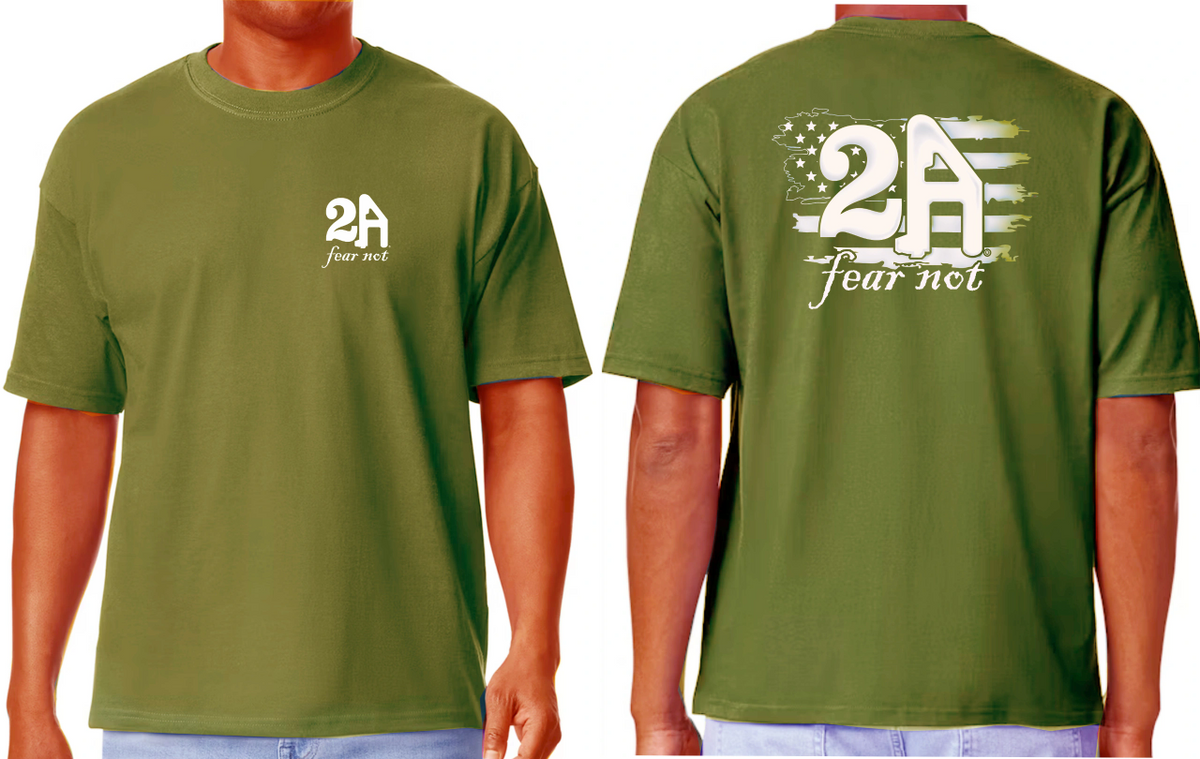 Military Green short slv t-shirt