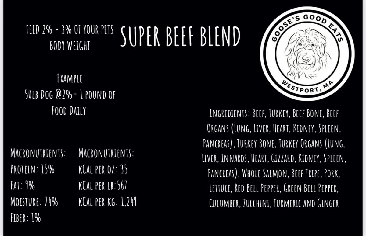 Super Beef Blend Raw Frozen