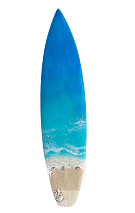 a day at the beach epoxy resin surfboard