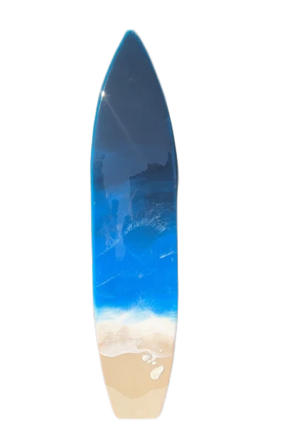 Surfboard art coastal beach