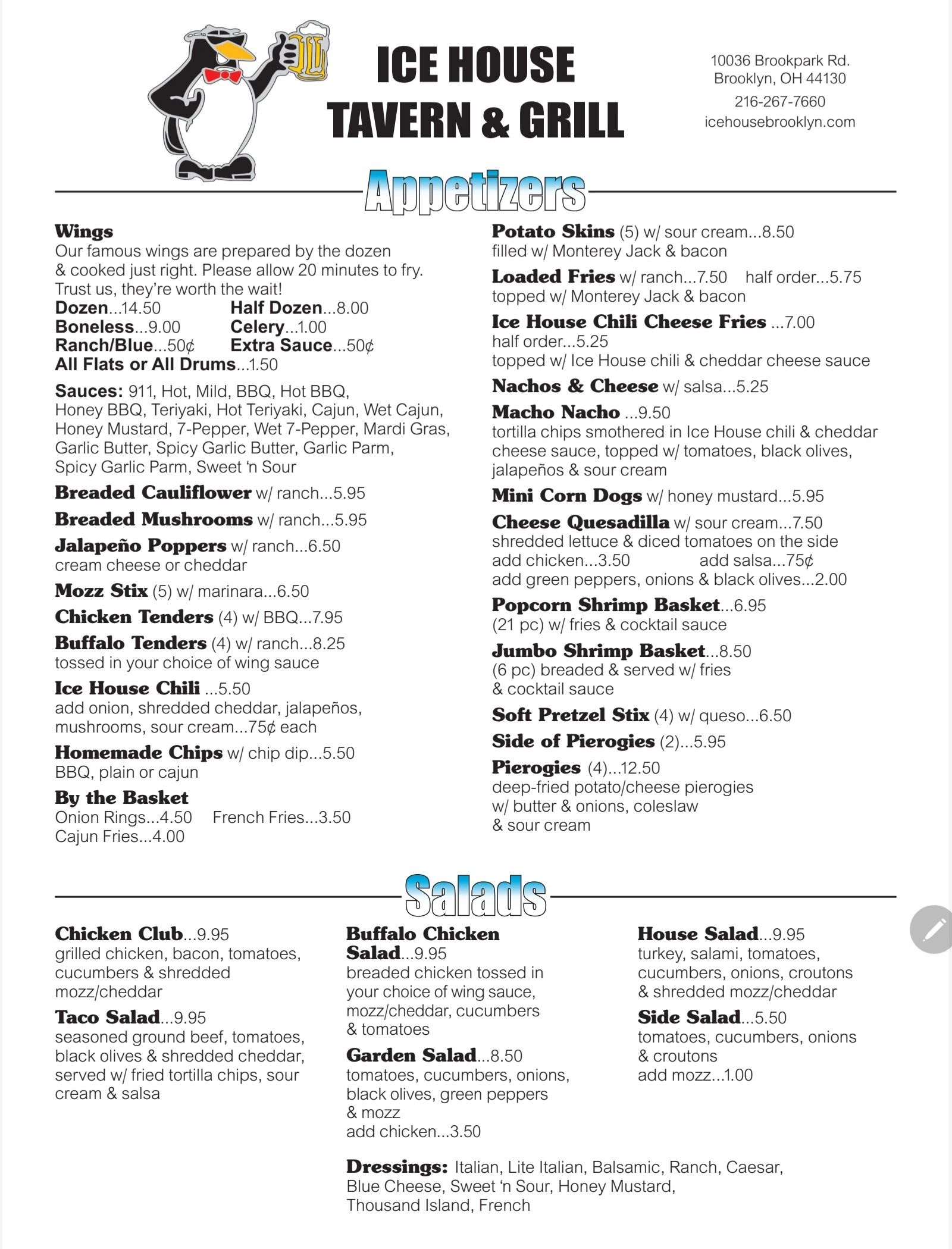 Menu | Ice House