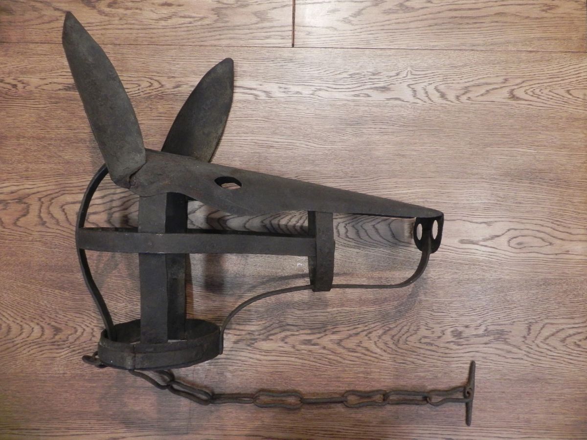 Antique Infamy Mask from the Renaissance Crime & Punishment Museum