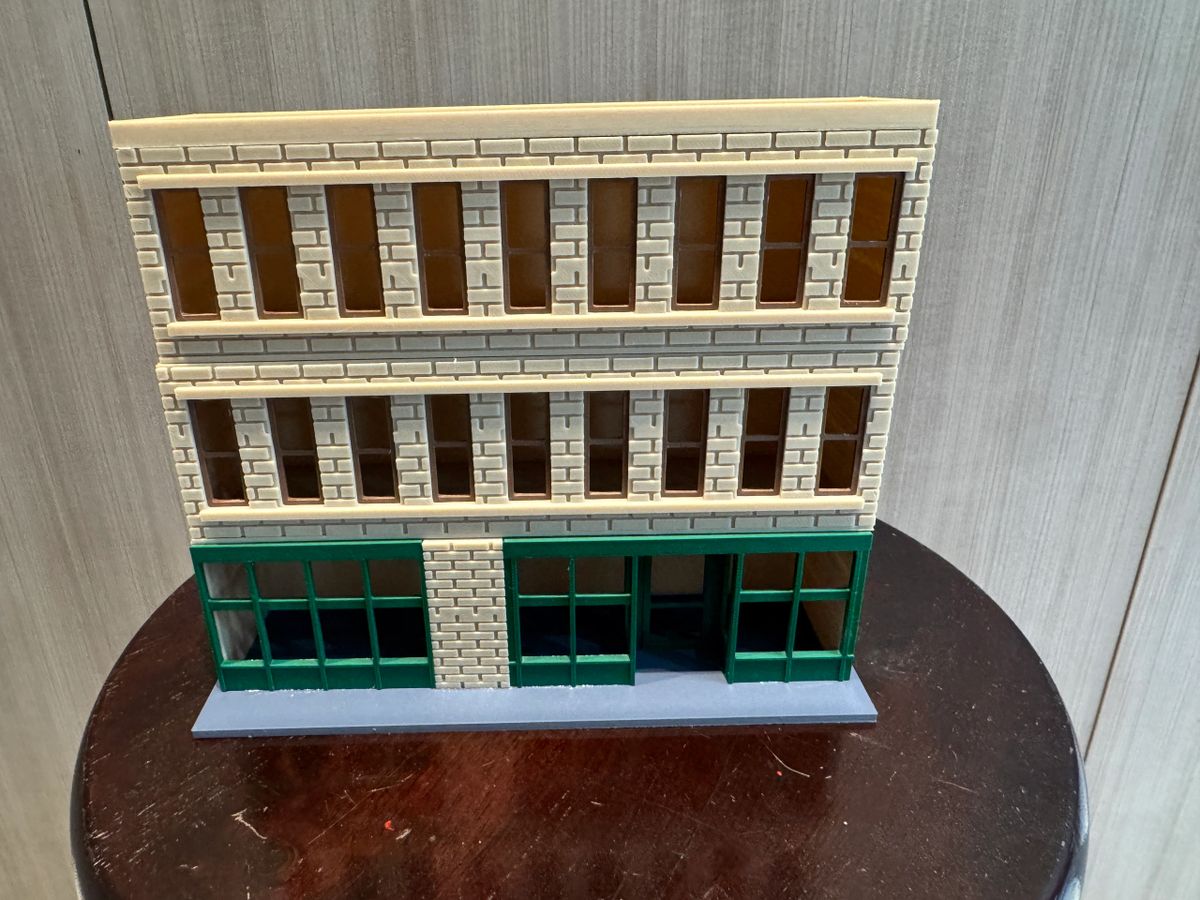 O Scale Thurmond WV Tan Building (New & Improved)