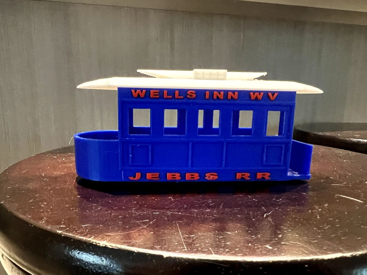 O Scale 1877 Horse Passenger Car 3D Printed Kit