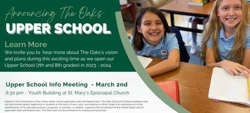 The Oaks Classical Christian Academy - University Model