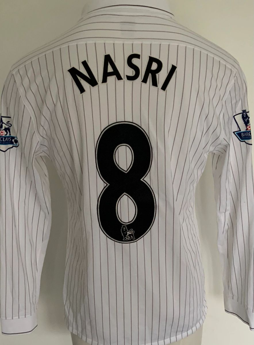 Arsenal 2009 - 2010 White 3rd Kit Match Worn Nasri Large