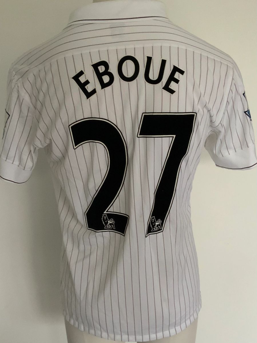 Arsenal 2009 - 2010 White 3rd Kit Match Worn Eboue Large 2