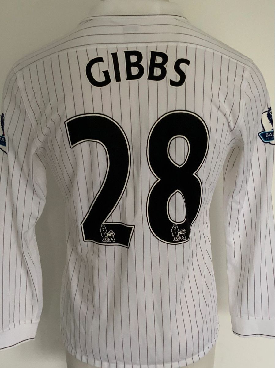 Arsenal 2009 - 2010 White 3rd Kit Match Worn Gibbs Medium