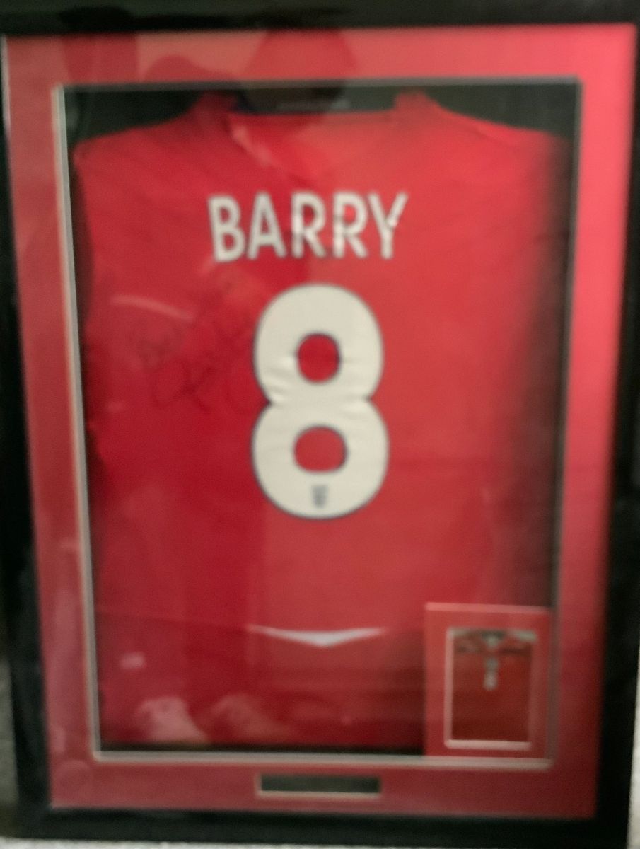 England 2008 Match Worn Signed Football Shirt Gareth Barry