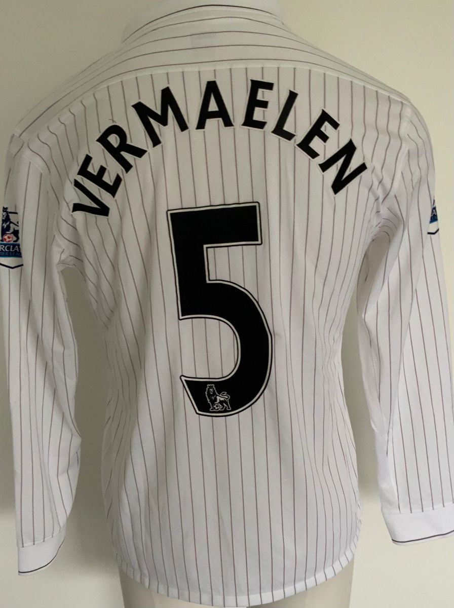 Arsenal 2009 - 2010 White 3rd Kit Match Worn Vermaelen Large