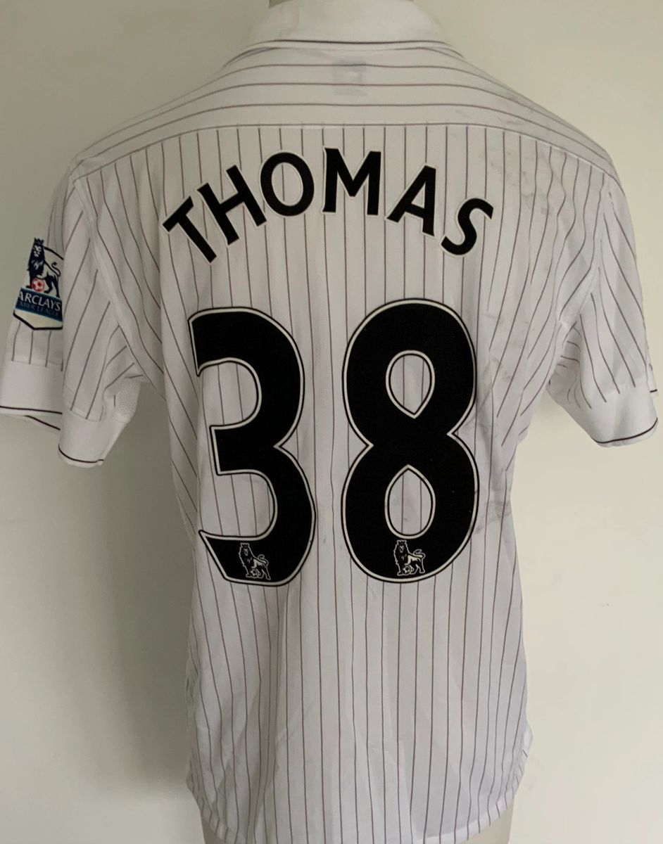 Arsenal 2009 - 2010 White 3rd Kit Match Worn Thomas XL