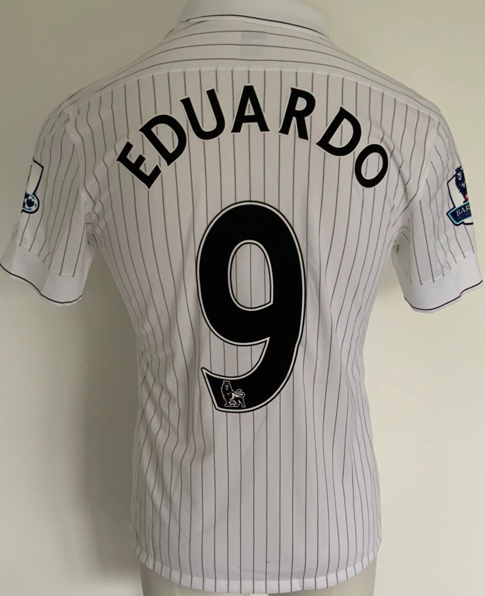 Arsenal 2009 - 2010 White 3rd Kit Match Worn Eduardo Medium 2