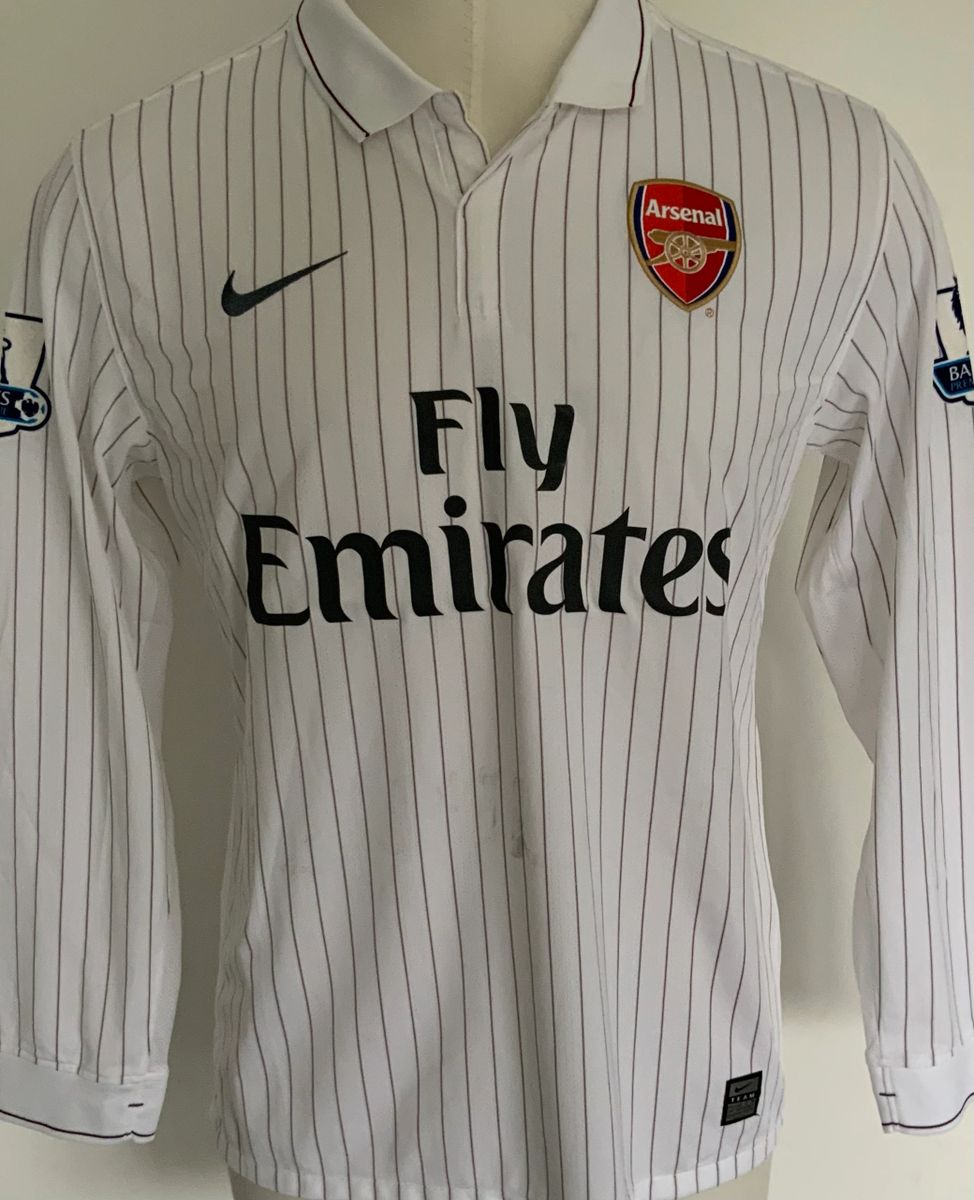 Arsenal 2009 - 2010 White 3rd Kit Match Worn Vermaelen Large