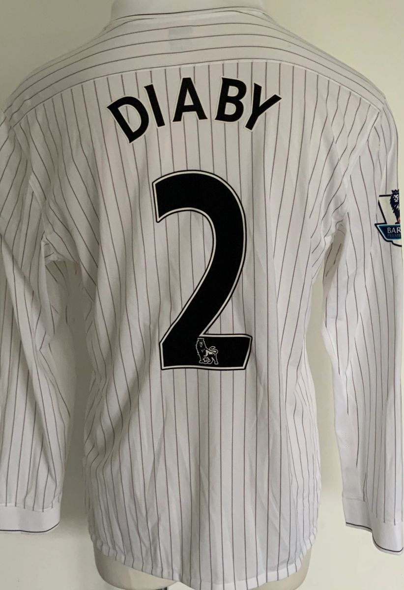 Arsenal 2009 - 2010 White 3rd Kit Match Worn Diaby XL 2