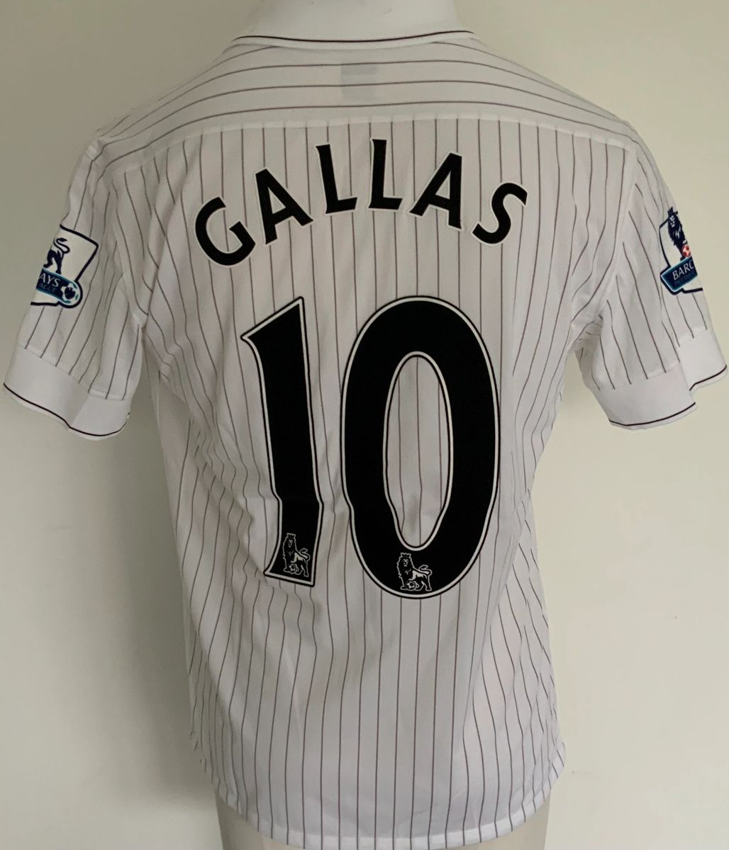 Arsenal 2009 - 2010 White 3rd Kit Match Worn Gallas Large 2