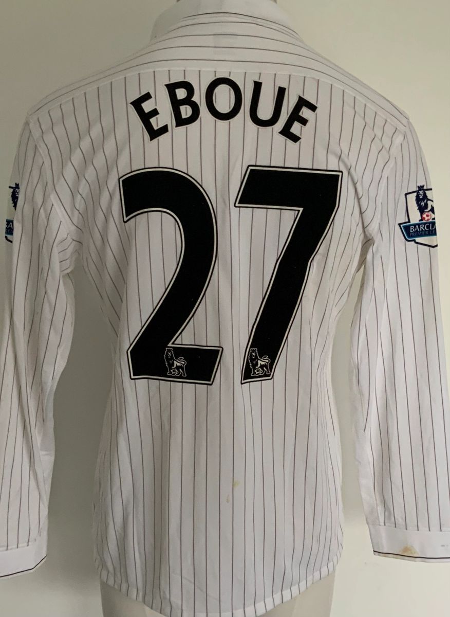 Arsenal 2009 - 2010 White 3rd Kit Match Worn Eboue Large