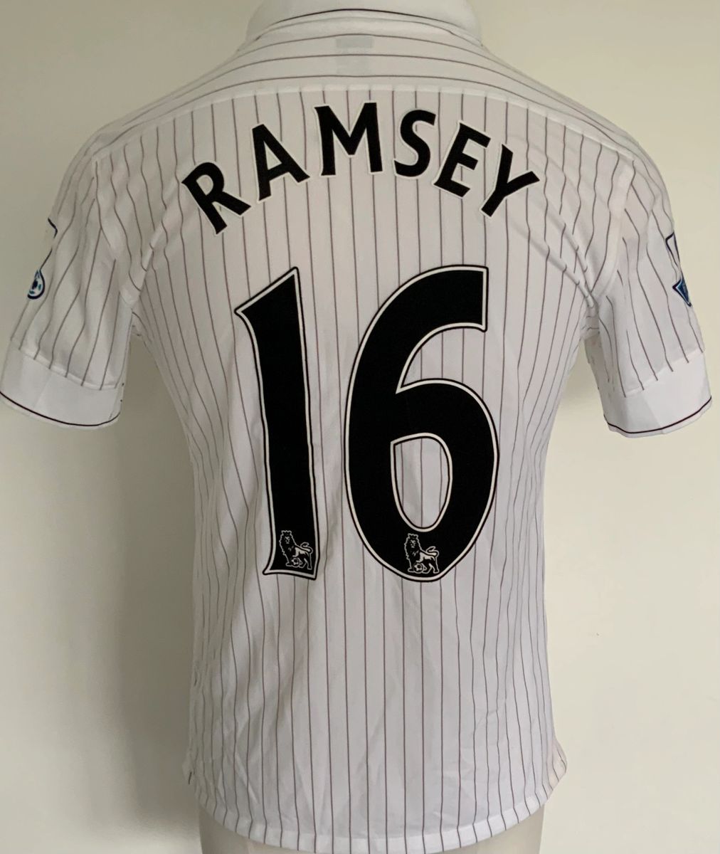 Arsenal 2009 - 2010 White 3rd Kit Match Worn Ramsey Medium