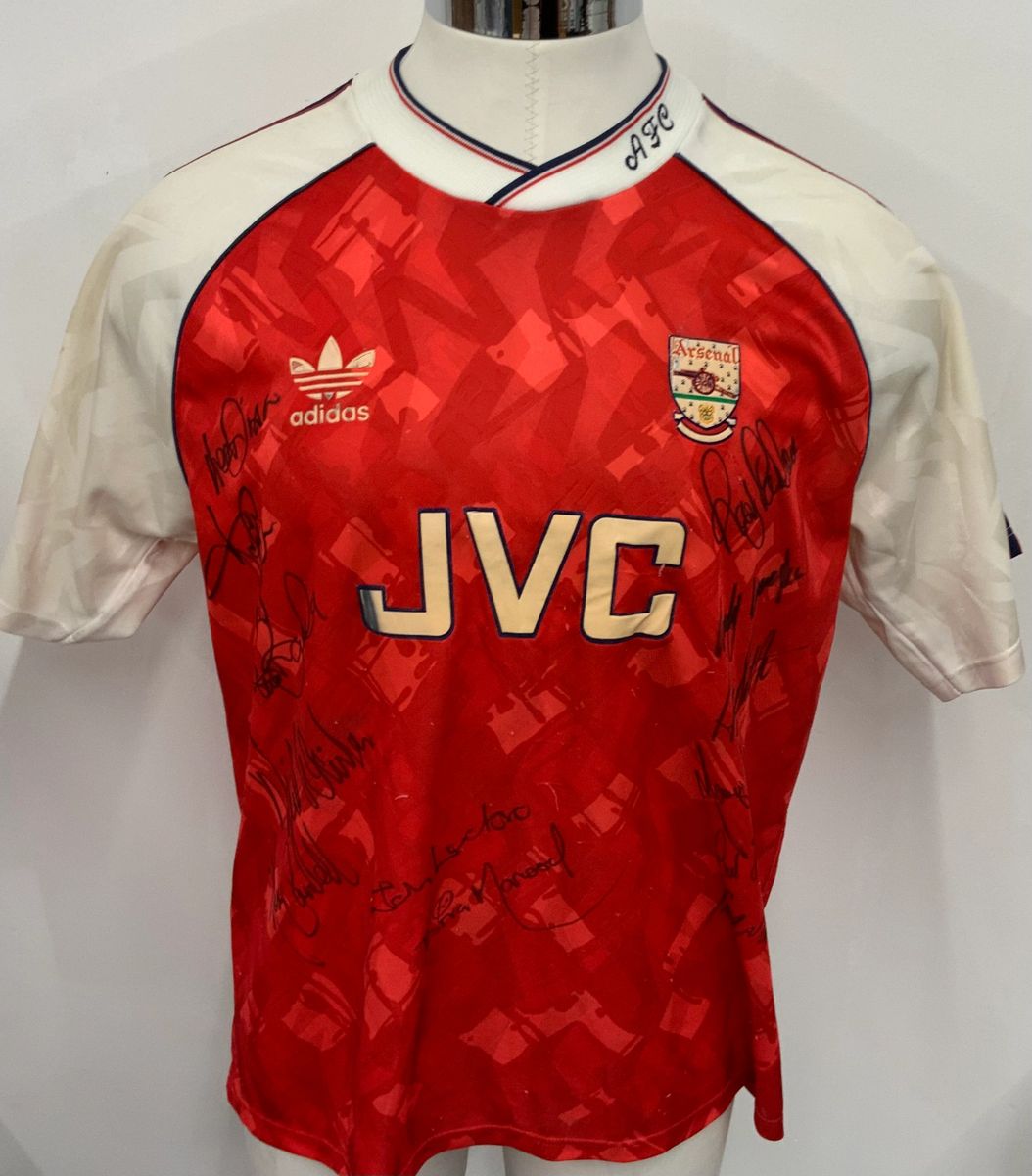 Arsenal 1990 - 1991 Champions Signed Home XL