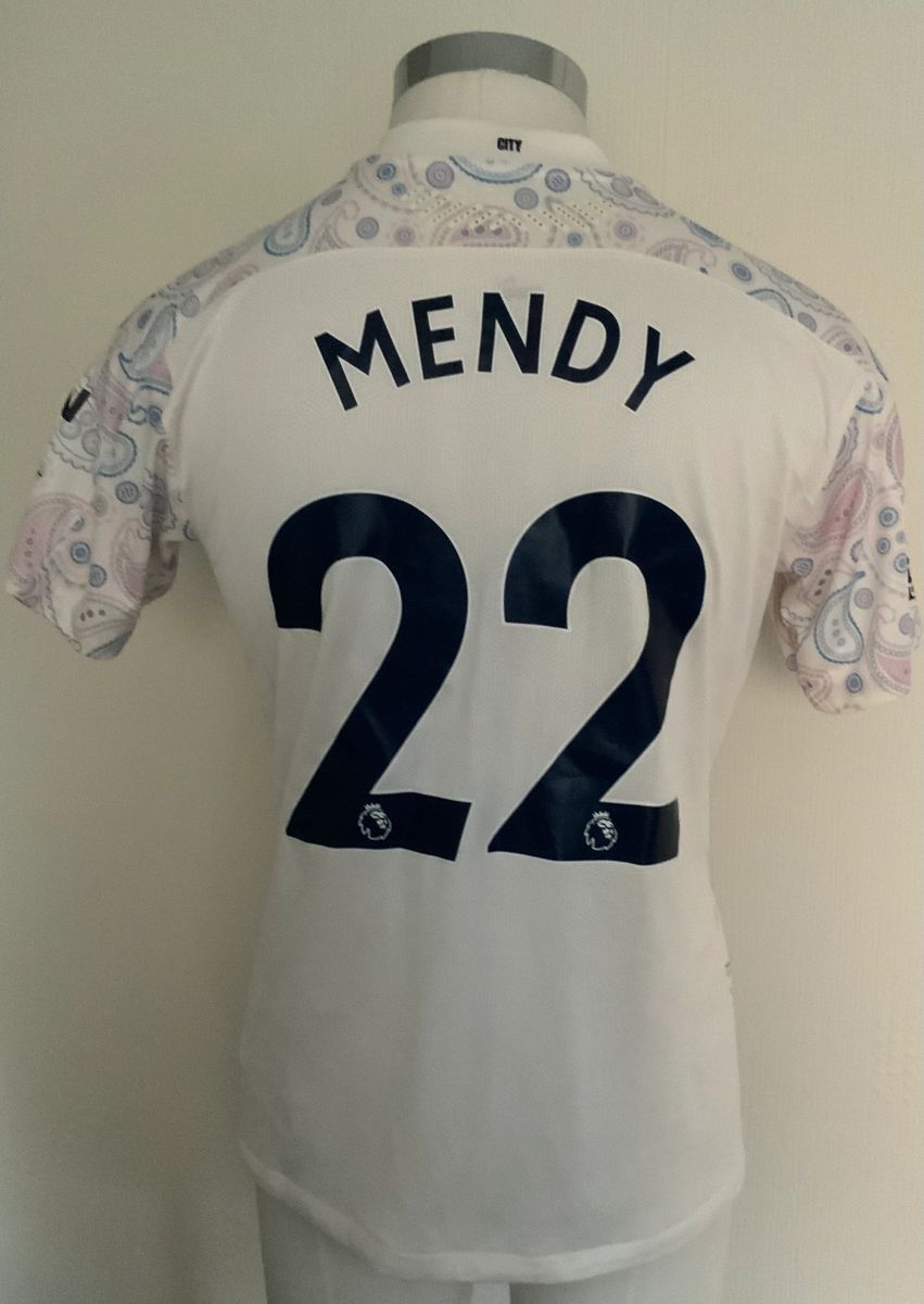 Manchester City 2020 - 2021 Match Worn 3rd Kit Mendy Large