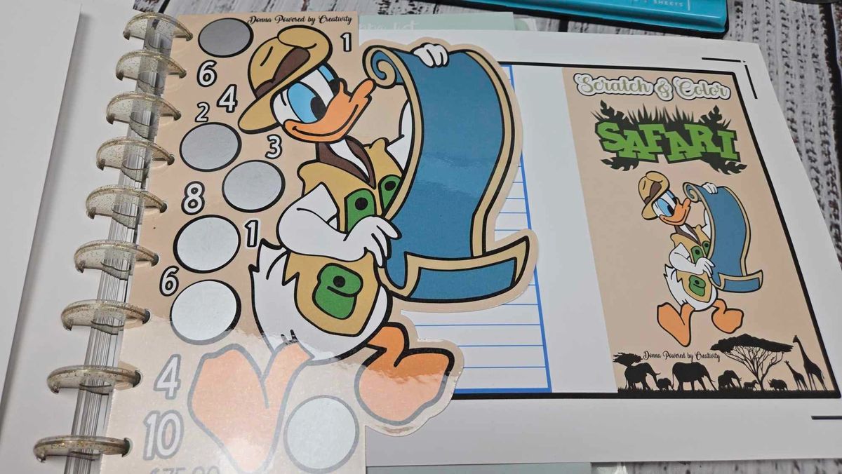 Scratch & Color Safari Donald Map Savings Challenge
