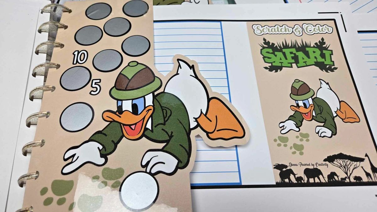 Scratch & Color Safari Donald Tracking Savings Challenge