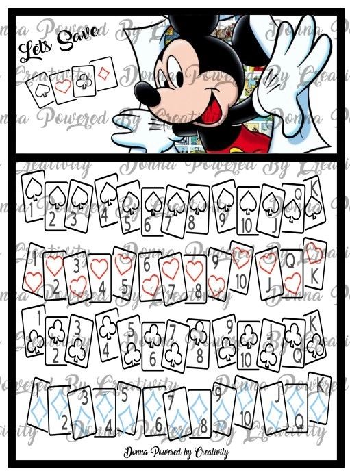 Mickey Card Game Savings Challenge