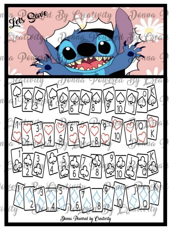 Stitch Card Game Savings Challenge