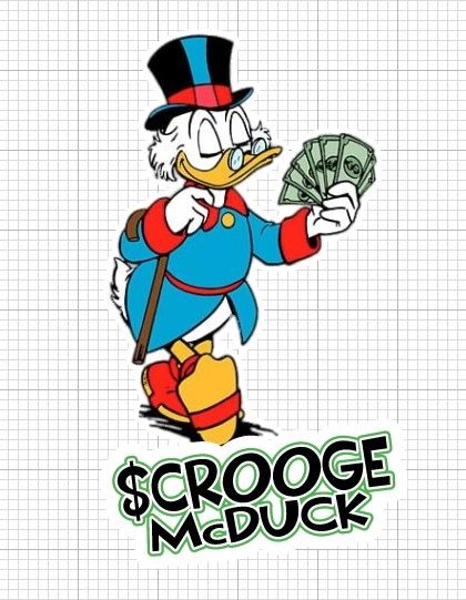 A6 Binder Sticker Scrooge McDuck
